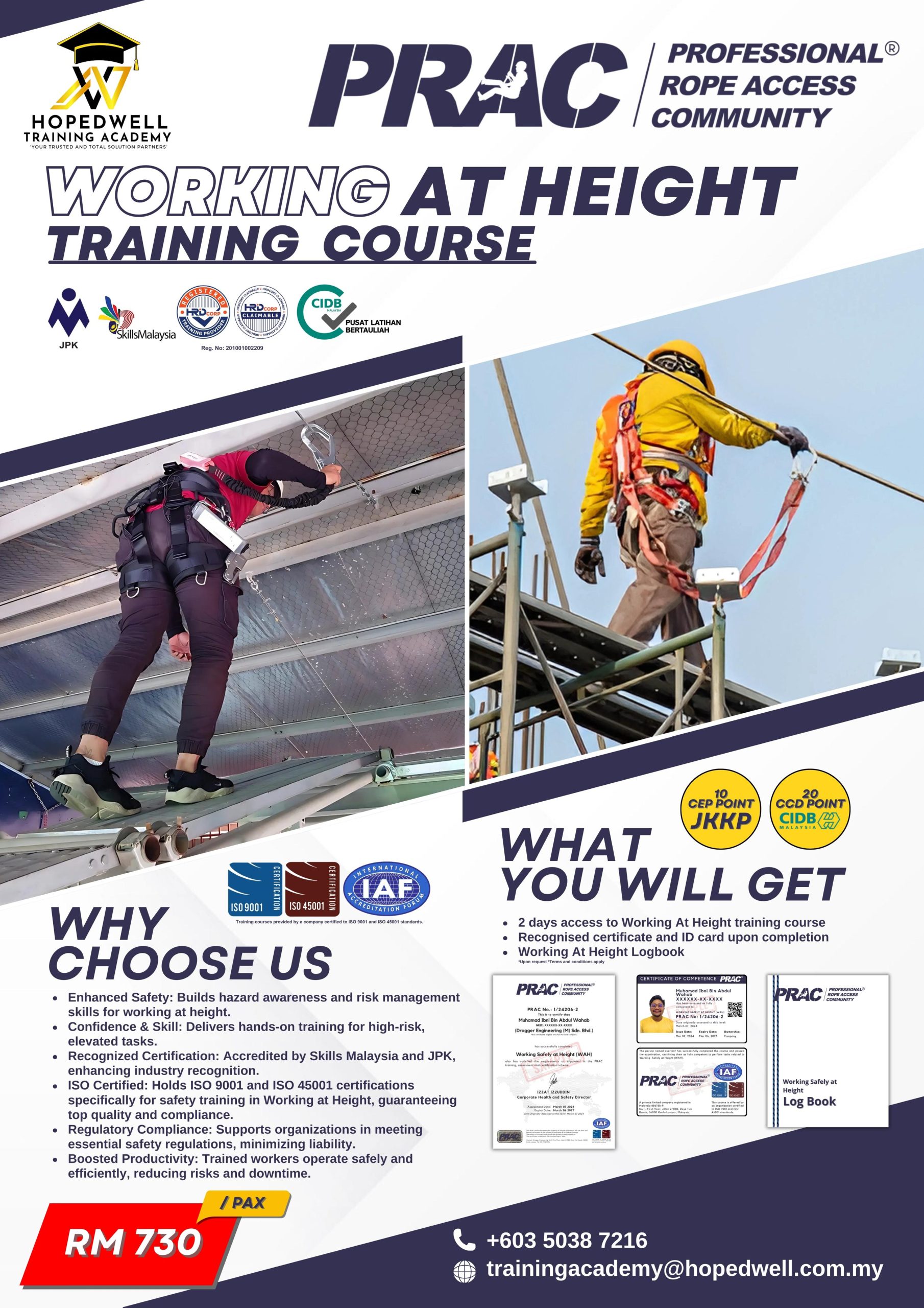 WORKING AT HEIGHT - OPERATOR LEVEL (LEVEL 1) (INTENSIVE COURSE ...